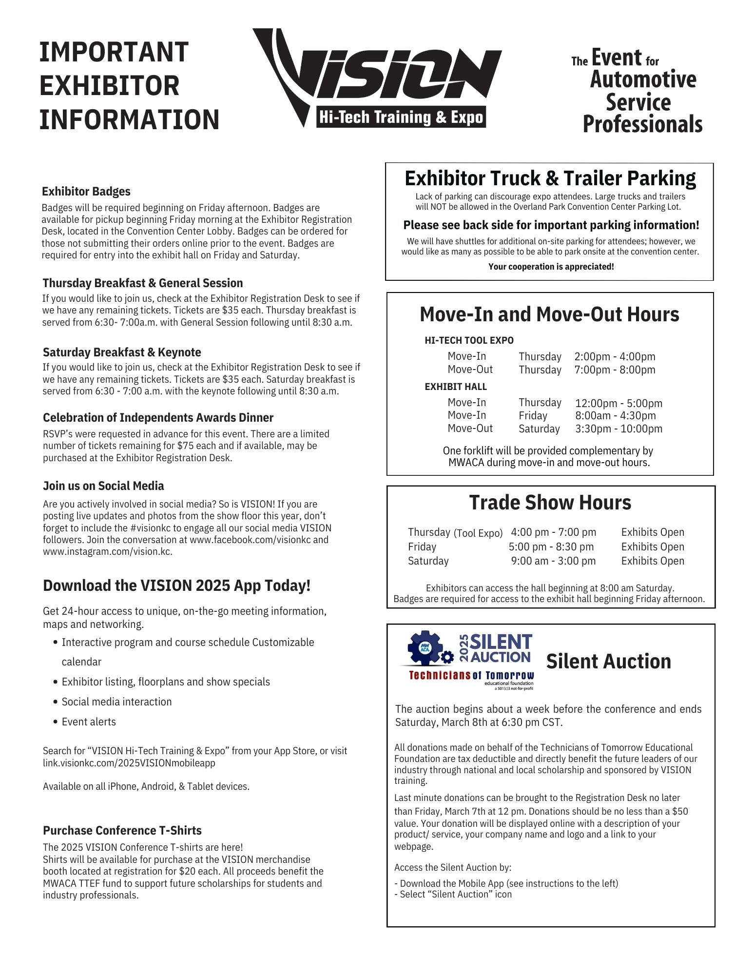 Exhibitor Toolkit | VISION Hi-Tech Training & Expo